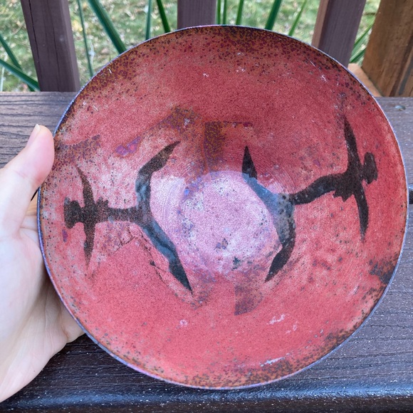 Vintage | Art | Vintage 97s Barbara Culp Enameled Copper Bowl Hand ...